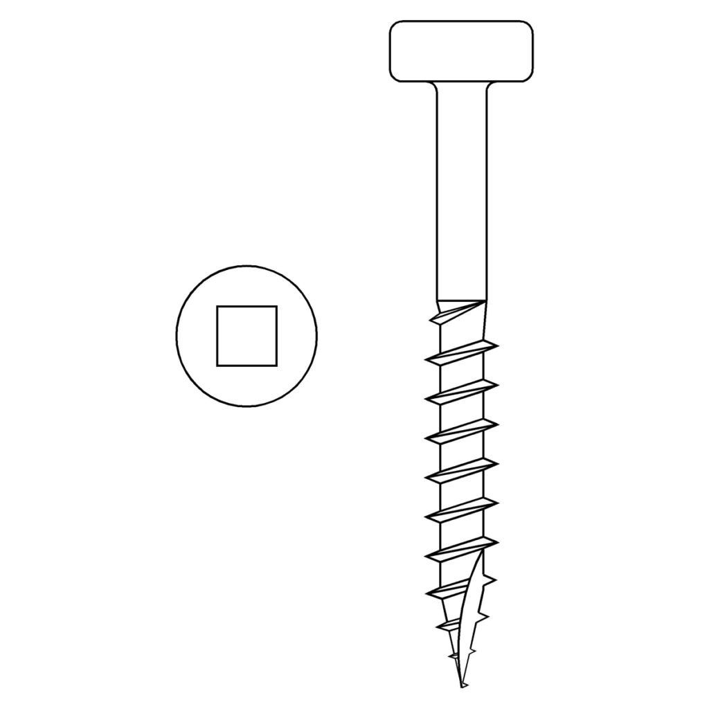 #7-12 X 1 1/4" Modified Pan Head Face Frame Screw, Square, Coarse, Type ...