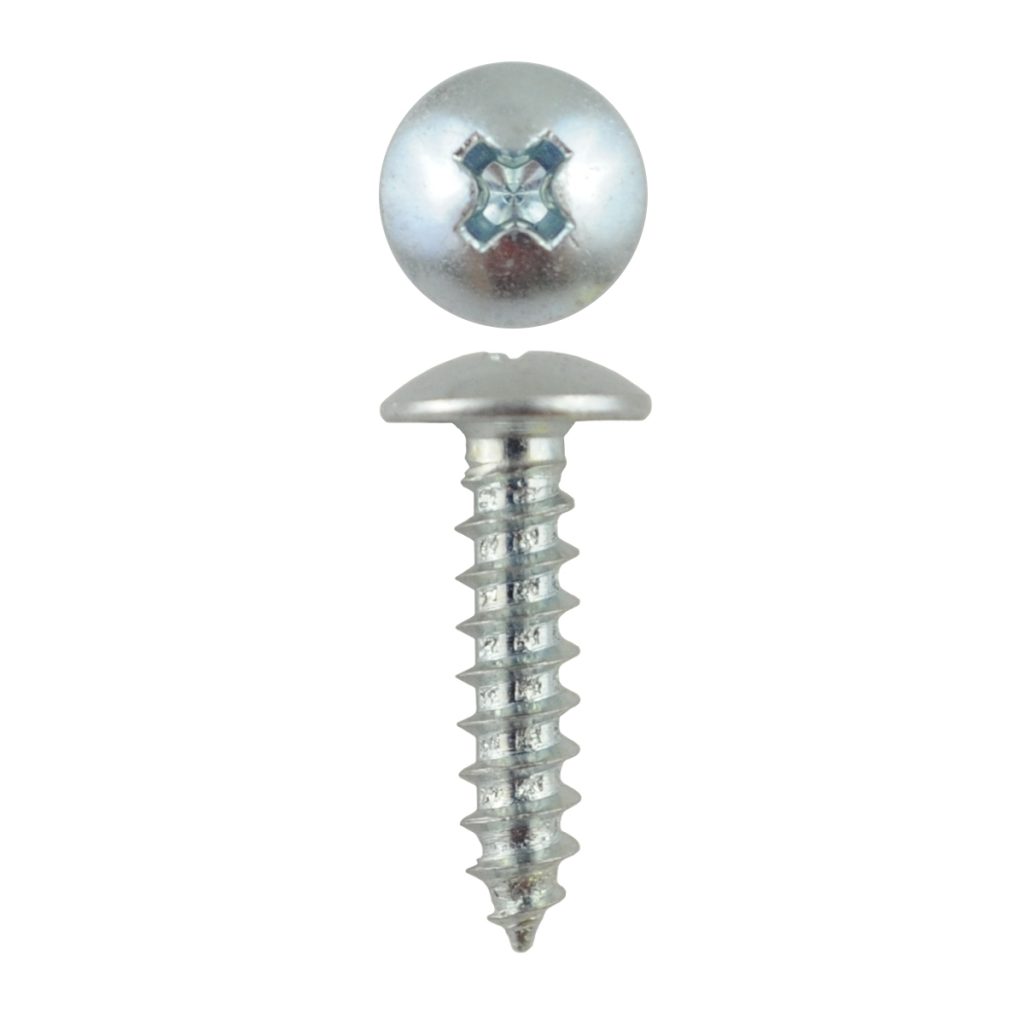 #6-18 X 1/2" Truss Head Sheet Metal Screw, #2 Phillips, Type A, Zinc ...