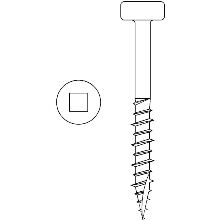#7-15 X 1 1/2" Modified Pan Head Face Frame Screw, Square, Hi-Lo, Type ...