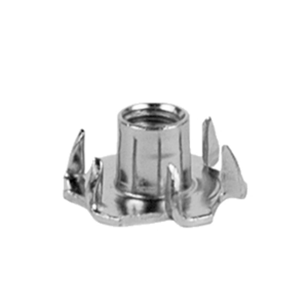 1/4"-20 X 7/16" Tee Nut, 6 Prong, Steel, Zinc - Rapid Start