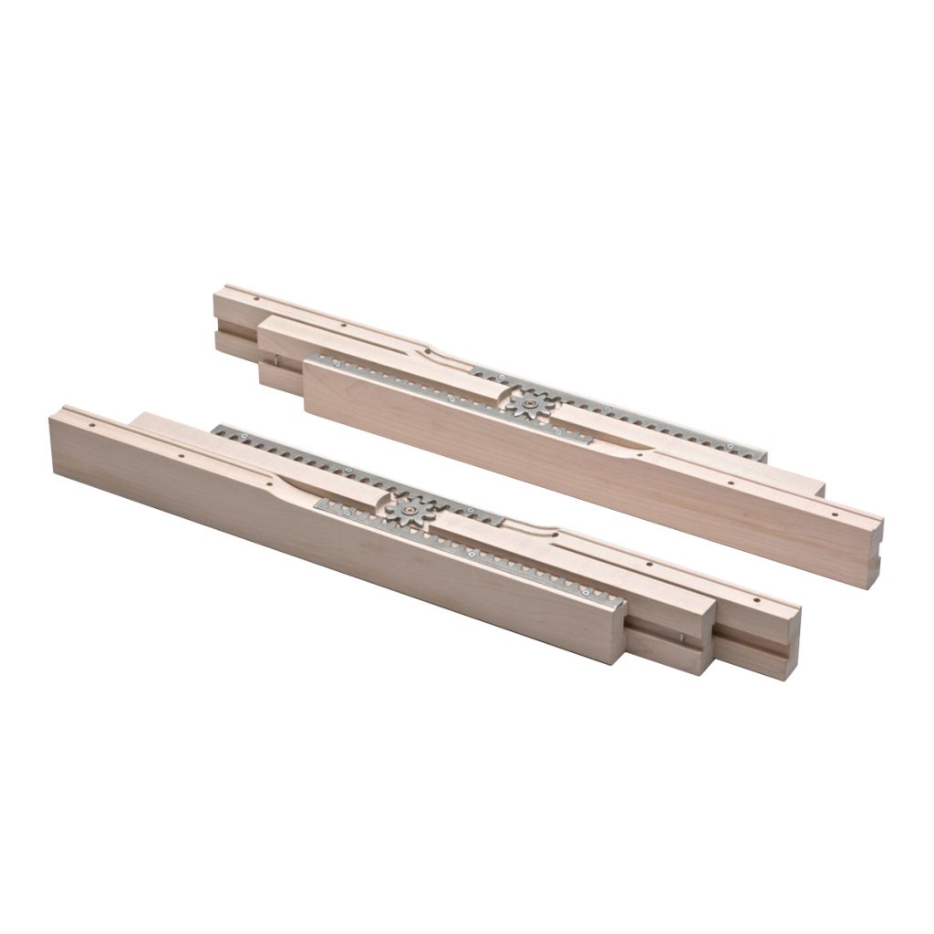 Wood Table Slide, 48" To 96", 2 1/2" X 2 3/4", Hardwood - Rapid Start